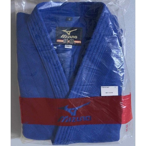 Mizuno | Other | Mizuno Shiai Judo Gi Blue Sz 2 Double Weave 0 Cotton Kimono Uniform Brand New ...